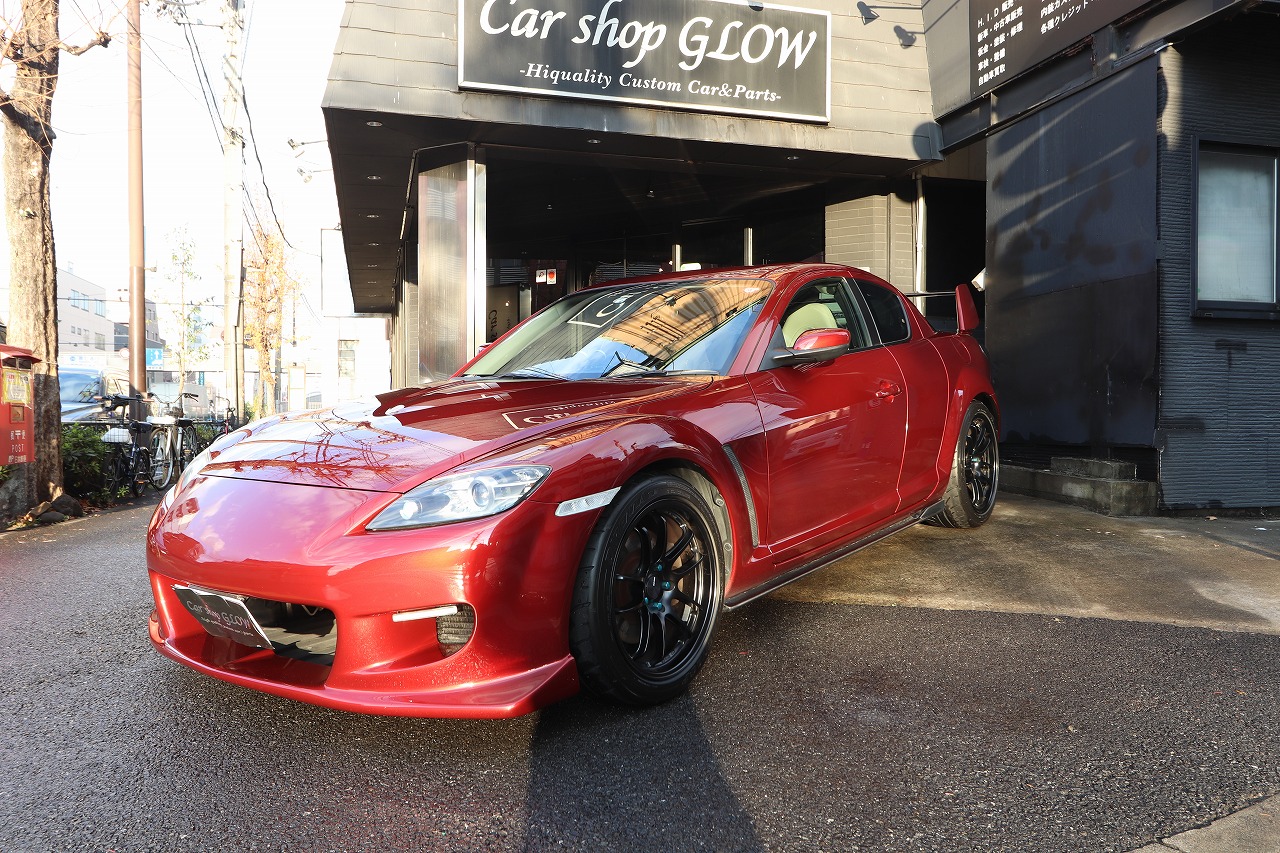 マツダ RX-8 タイプS 雨宮エアロ エンケイ製18インチ 雨宮ECU ステンタコ足 オートエグゼ メンバーブレース Defi追加メーター ...