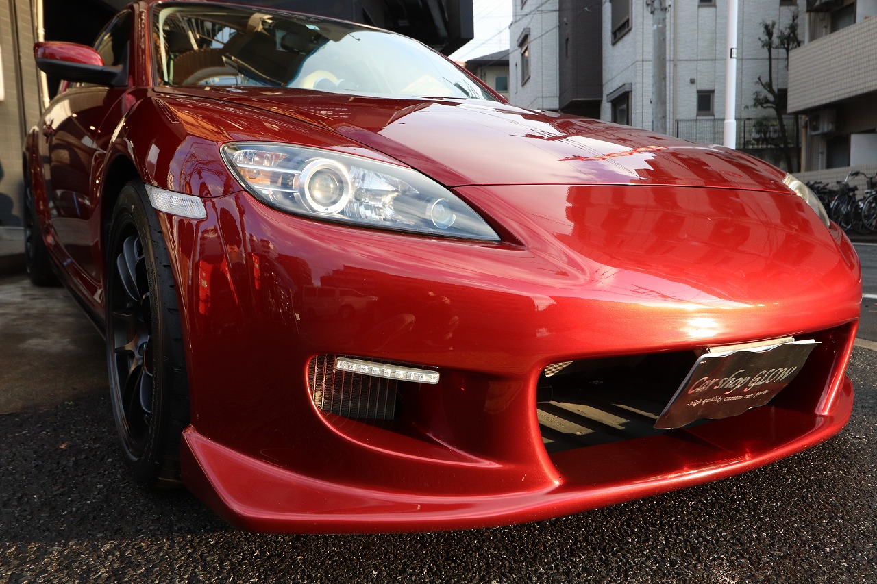 マツダ RX-8 タイプS 雨宮エアロ エンケイ製18インチ 雨宮ECU ステンタコ足 オートエグゼ メンバーブレース Defi追加メーター ...